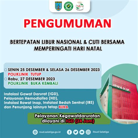 Pengumuman Bertepatan Dengan Libur Nasional And Cuti Bersama Memperingati