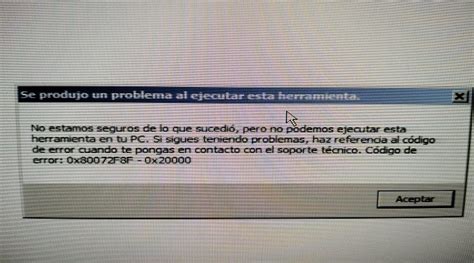 Solución al error 0x80072F8F al actualizar Windows 7 a Windows 10