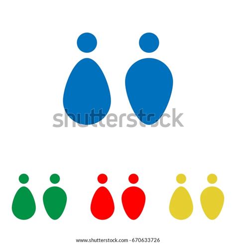 Man Woman Toilet Restroom Vector Big Stock Vector Royalty Free