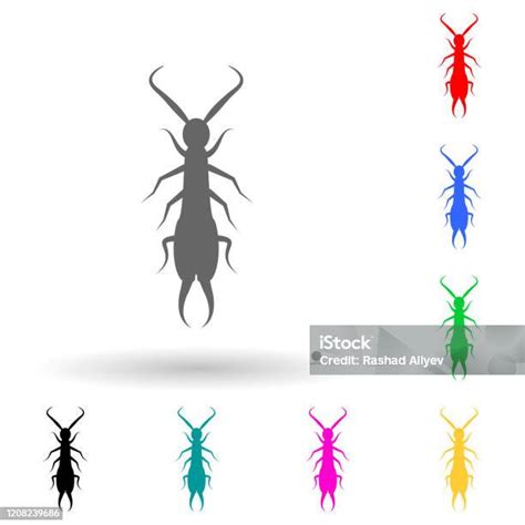 이어위그 멀티 컬러 스타일 아이콘 Ui 및 Ux 웹 사이트 또는 모바일 응용 프로그램에 대한 간단한 문양 곤충 아이콘의 평면