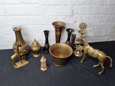 Lot Of Brassware And Vases Tullochs Auctions