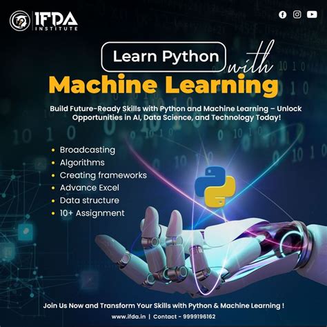 🤖 Master Python For Machine Learning At Ifda Institute 🚀 Machine