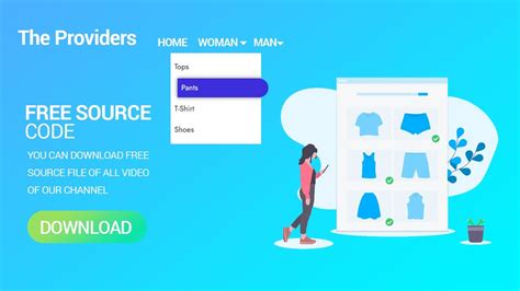 responsive dropdown navigation menu using html css and bootstrap