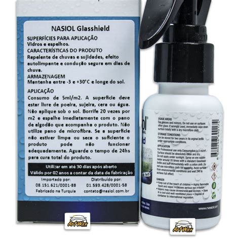 Nasiol Glass Shield Repelente De Chuva 50ml 2 Anos