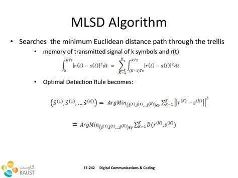 ppt maximum likelihood sequence detection and the viterbi algorithm