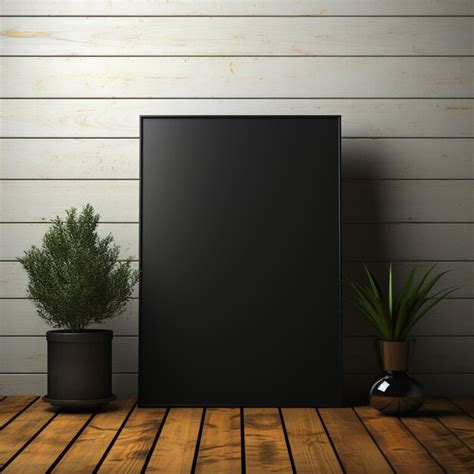 Premium Photo Isolated Black Blank Mockup
