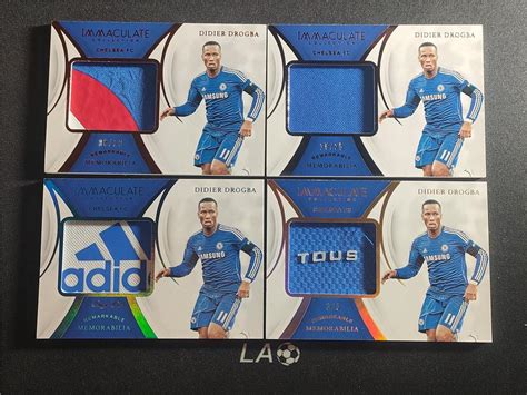 【la拍卖精品】2019 Panini Immaculate 切尔西 迪迪埃 德罗巴 科特迪瓦 马赛 上海申花 球衣卡 大窗球衣 1编1 5编