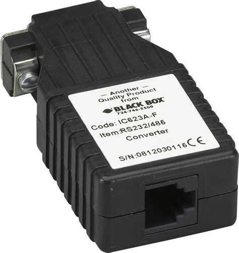 Black Box Async Rs232 To Rs485 Interface Converter Db9 To