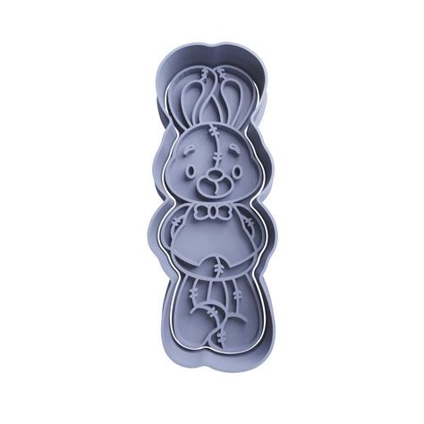 Bunny Doll Wit Bow Cookie Cutter Stl Cookie Cutter Stl Store Design