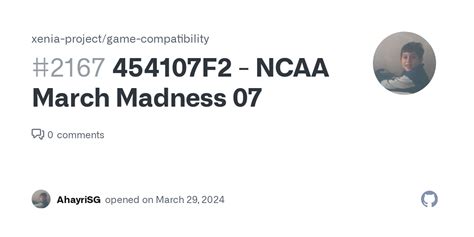454107f2 Ncaa March Madness 07 · Issue 2167 · Xenia Projectgame