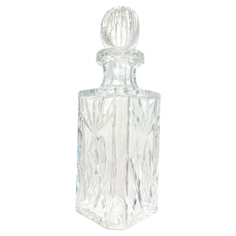 Vintage Waterford Crystal Whiskey Decanter With Etched Designs C 1980