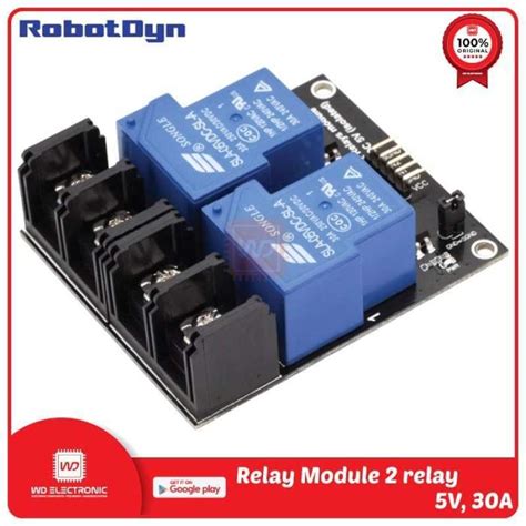 Jual RobotDyn Relay Module 2 Relay Channel 5V 30A Di Seller EasyWare Electronics Pertokoan
