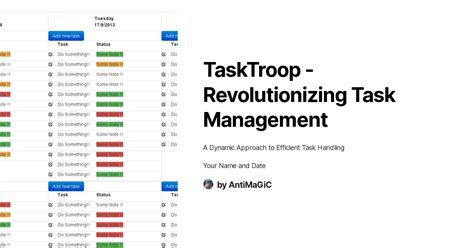 TaskTroop Revolutionizing Task Management