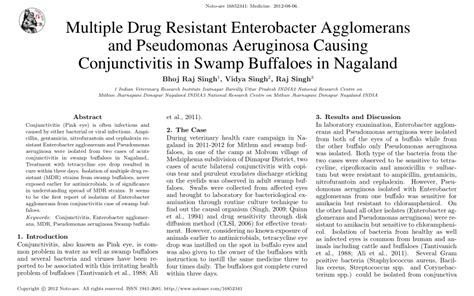 Pdf Multiple Drug Resistant Enterobacter Agglomerans And Pseudomonas