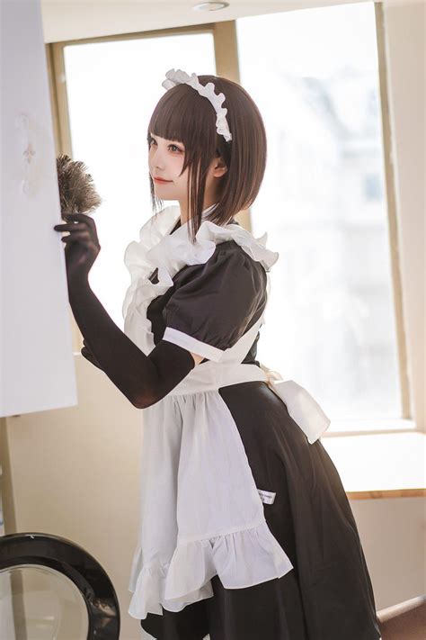 知名动漫Coser 蜜汁猫裘 民宿 女仆写真图集 50P 福利图