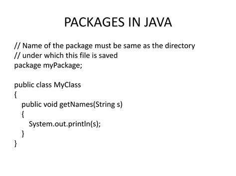 Packages In Java Ppt