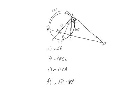 Solved In The Accompanying Diagram Pa Is Tangent To Circle O At A Chord Ac And Secant Pced
