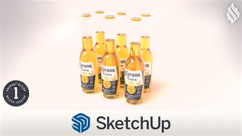 3d Modeling Beer Bottle Part 1 Sketchup Tutorial Youtube