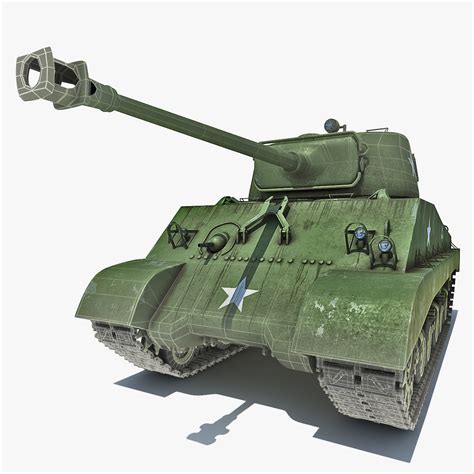 미국 제 2 차 세계 대전 중형 전차 M4 Sherman 2 3d 모델 199 Ma C4d Obj Max 3ds