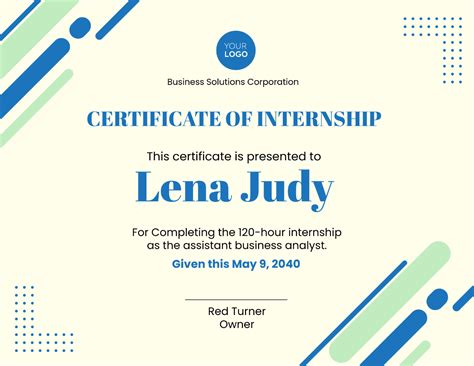 FREE Internship Certificate Edit Online Download Template Net