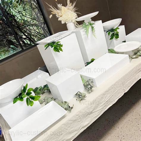 Custom Acrylic Risers White Acrylic Display Risers