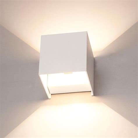 Bol Hoftronic Dimbare Led Wandlamp Kubus Wit Set Van Kansas Watt K