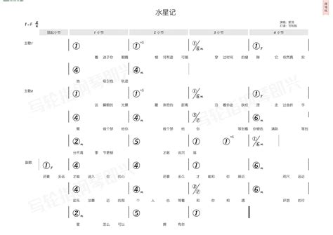水星记 简和谱 郭顶 歌谱 简谱