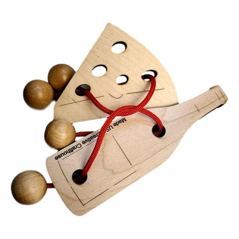 Double Trouble String Puzzle Wine Cheese Model Brain Etsy