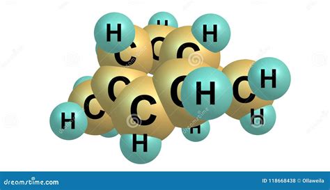 Carene Molecular Structure Isolated On White Stock Illustration