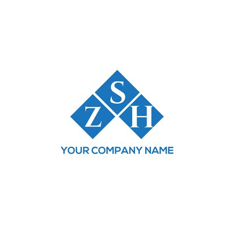 Zsh Letter Logo Design On White Background Zsh Creative Initials