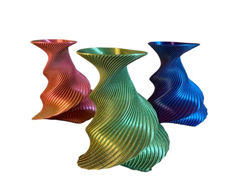 Spiral Vase Spiral Gradient 3d Printed Vase Modern Vase Vase Etsy