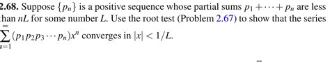 Solved 2 68 ﻿suppose {pn} ﻿is A Positive Sequence Whose