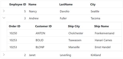 Hierarchy Grid In Syncfusion Aspnet Mvc Grid Component
