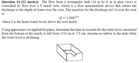 Solved Question Marks The Flow From A Rectangular Chegg