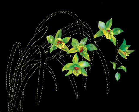 Tropical Flower Sashiko Patterns