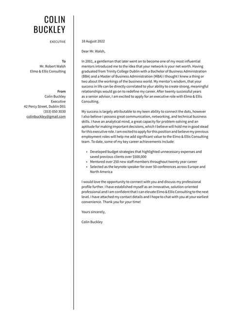 Basic Cover Letter Structure Exle