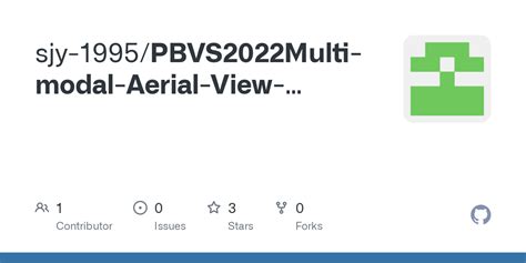 Github Sjy 1995pbvs2022multi Modal Aerial View Object Classification