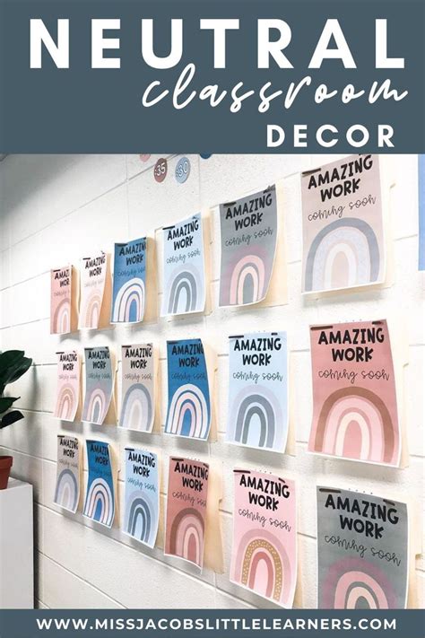 Neutral Classroom Decor Boho Rainbow Classroom Elementary Classroom