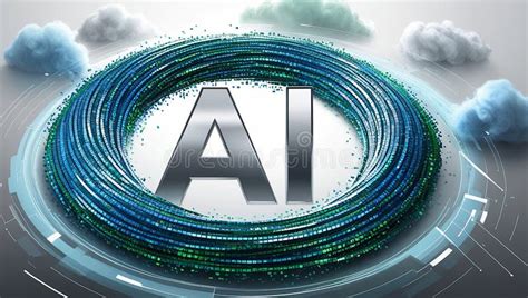 Ai Text Surrounded By Data Streams Symbolizing Big Data Processing
