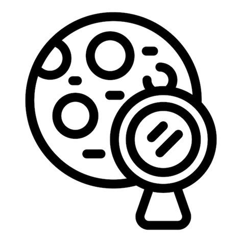 Premium Vector Magnifying Glass Exploring Moon Surface With Craters