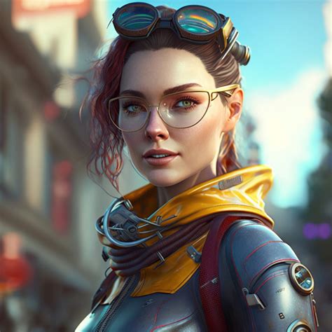 Download Created By Ai Cyberpunk Young Woman Royalty Free Stock