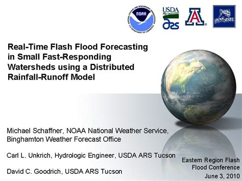Realtime Flash Flood Forecasting In Small Fastresponding Watersheds