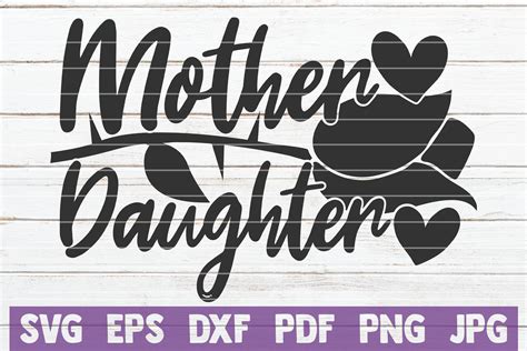 Mother Daughter Svg Cut File 555356 Cut Files Design Bundles