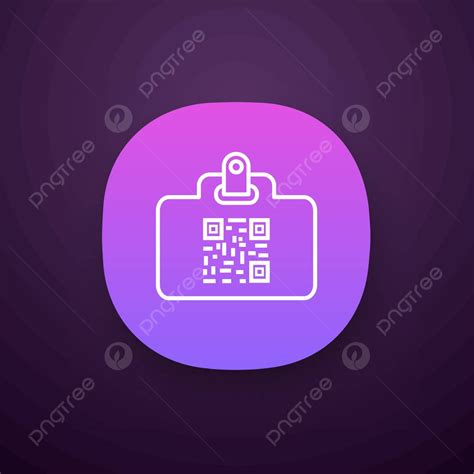 Qr Code Identification Card App Icon Employee Qr Code Mobile Vector Employee Qr Code Mobile