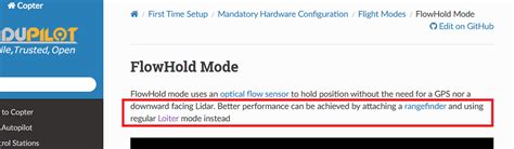 Using Loiter With Optical Flow Sensor Ek3srcoptions Copter 45