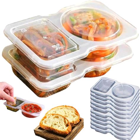 Double Compartment Condiment Containersdouble Compartment Double Compartment Condiment Containersdouble Compartment