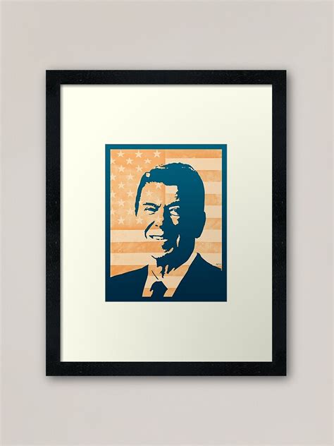 Ronald Reagan Framed Art Print For Sale By Morningdance Redbubble