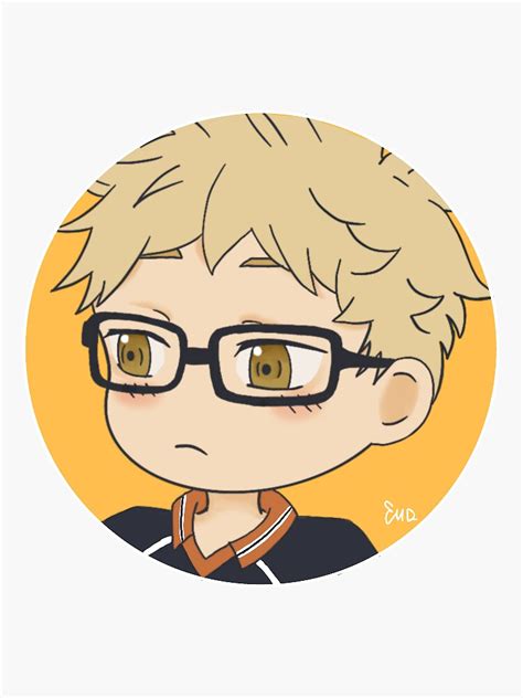 Tsukishima Kei Chibi Sticker For Sale By Meiramyu Redbubble