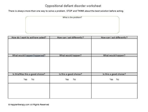 Behavior Problem Solving Worksheets