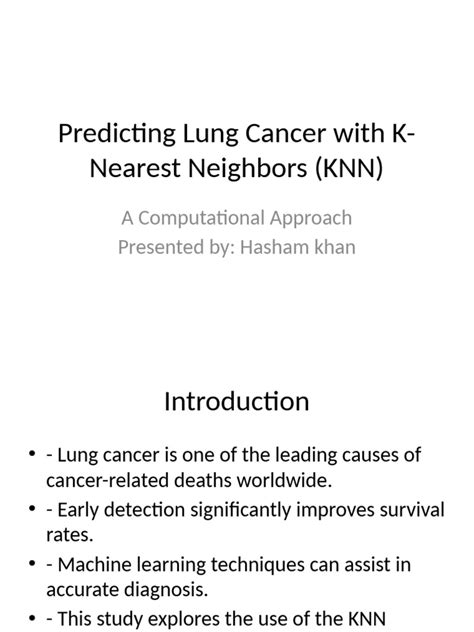 Lung Cancer Prediction Presentation Pdf
